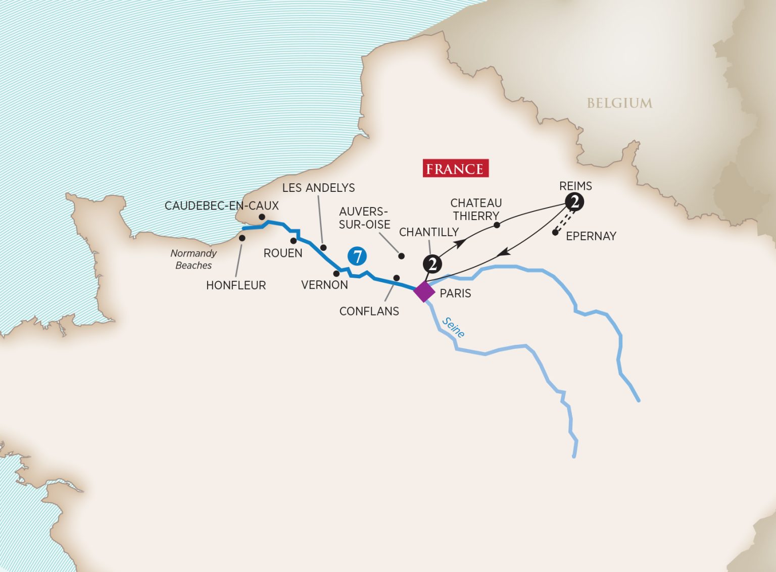 Itinerary – Paris & Normandy River Cruise, April 18-25, 2026, with ...